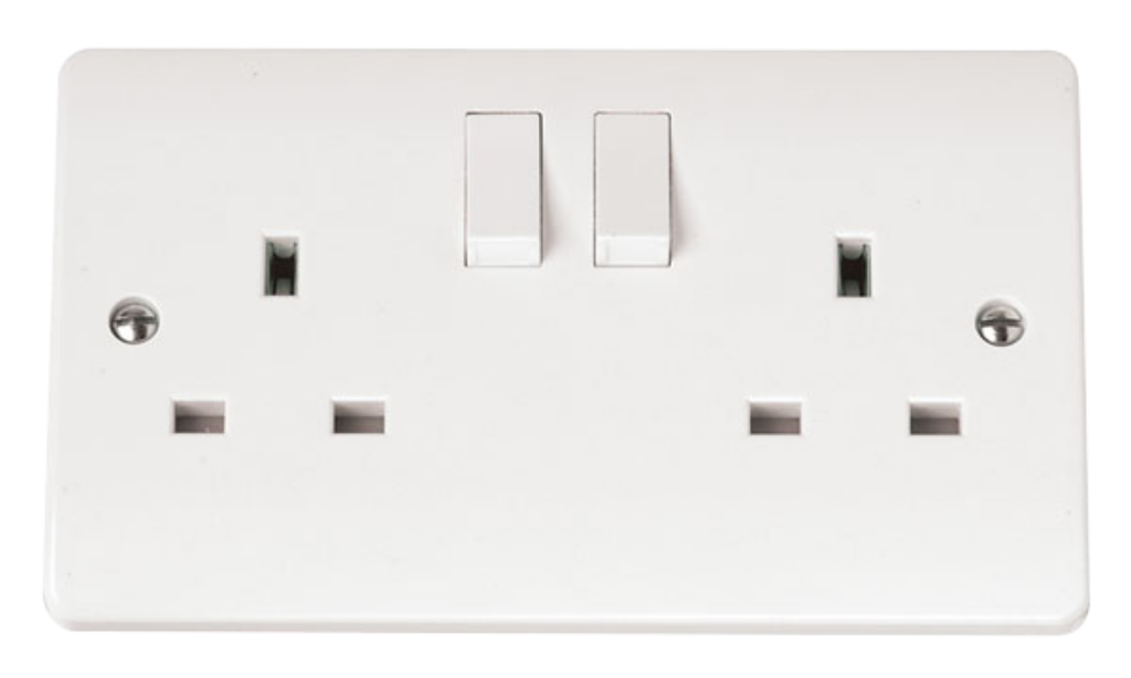 13A 2 Gang Socket Outlet DP Switched Clean Clean Earth - Upex ...