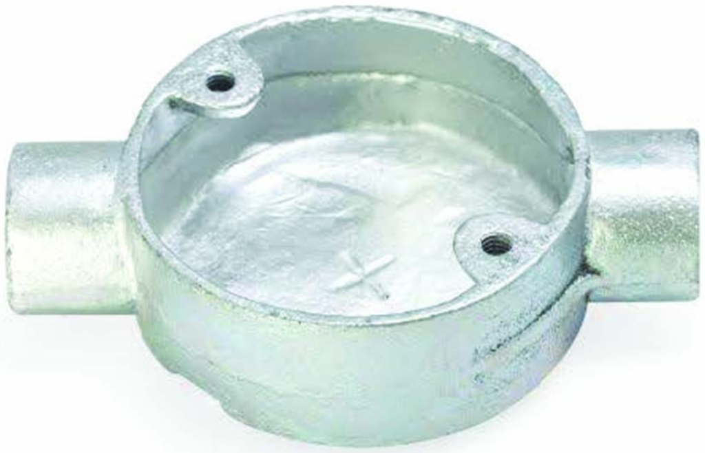 20mm Circular Conduit Box Through Galv - Upex Electrical Distributors