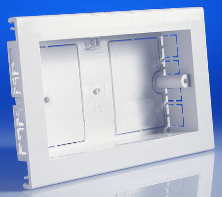 PVC Maxi Trunking Twin Socket Box - Upex Electrical Distributors