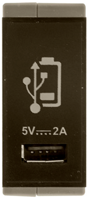 Usb Charging Module 5V 2Amp White + Black - Upex Electrical Distributors