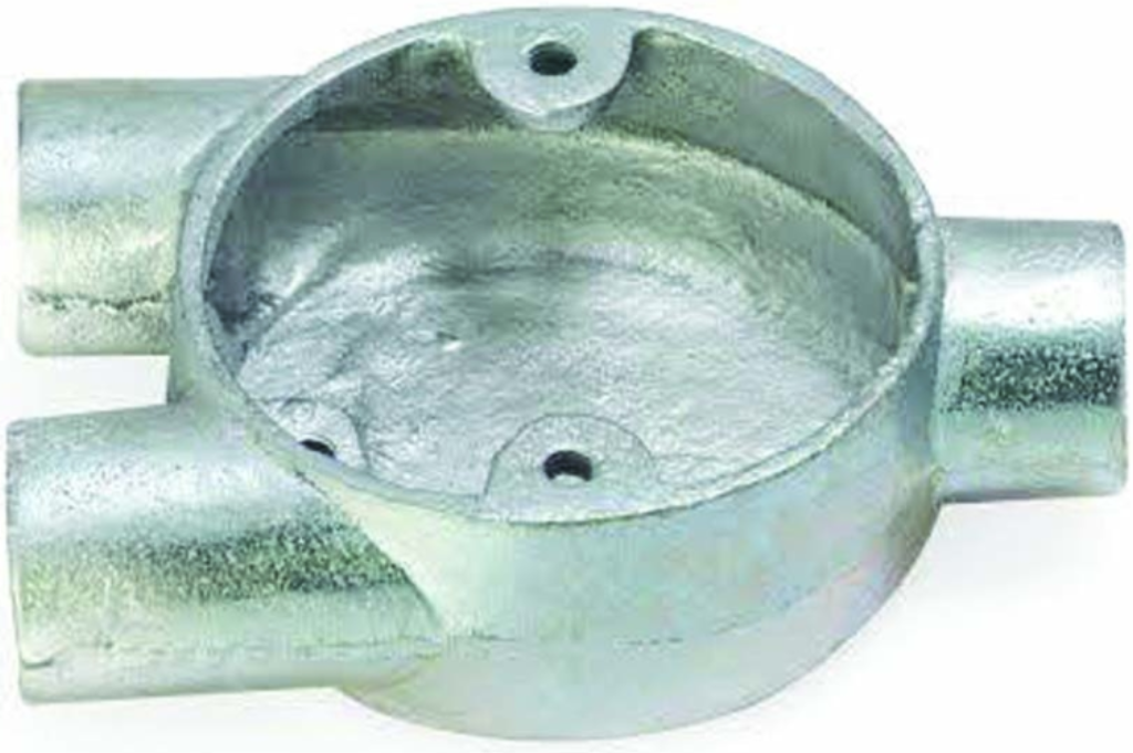 20mm Circular Conduit Box Y Galv - Upex Electrical Distributors