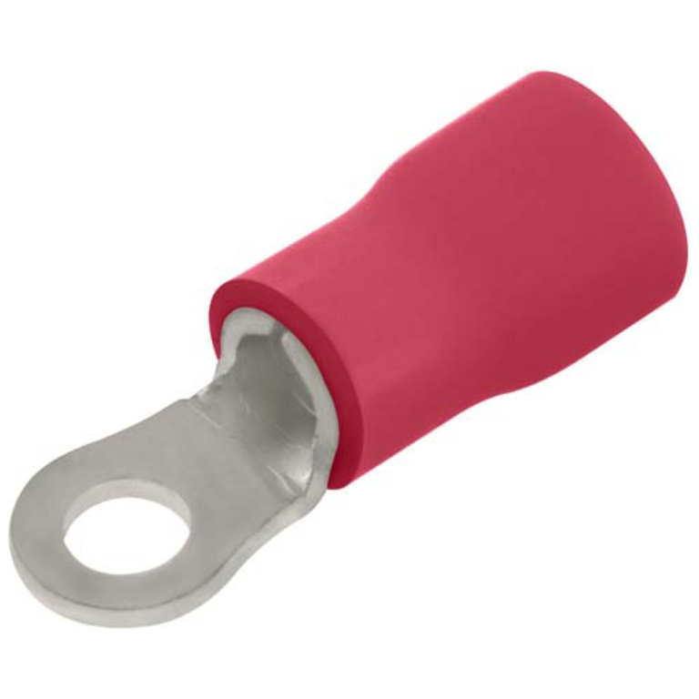 Pre Ins Terminal Red Ring 5mm - Upex Electrical Distributors