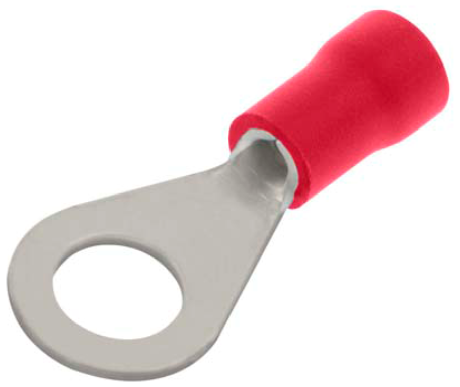 Pre Ins Terminal Red Ring 6mm - Upex Electrical Distributors