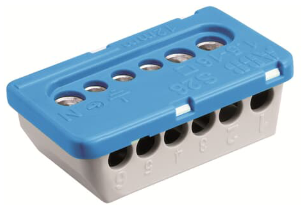 3 Mod Neutral Terminal Block 3*16mm+3*6mm - Upex Electrical Distributors