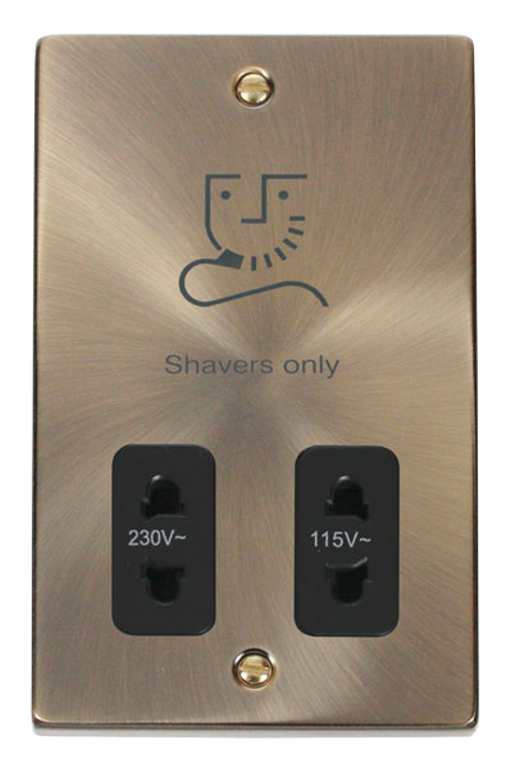 Dual Voltage Shaver Socket Outlet 115/230V - Upex Electrical Distributors