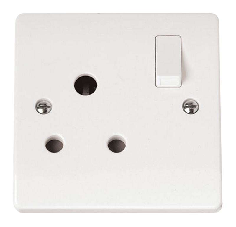 15A Round Pin Switched Socket Outlet - Upex Electrical Distributors