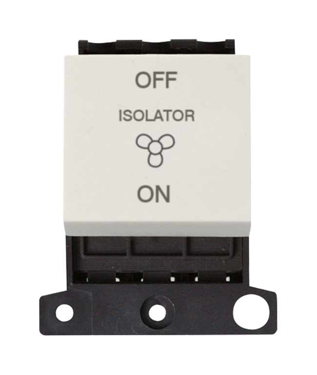 10A 3 Pole Fan Isolator Module Polar White - Upex Electrical Distributors