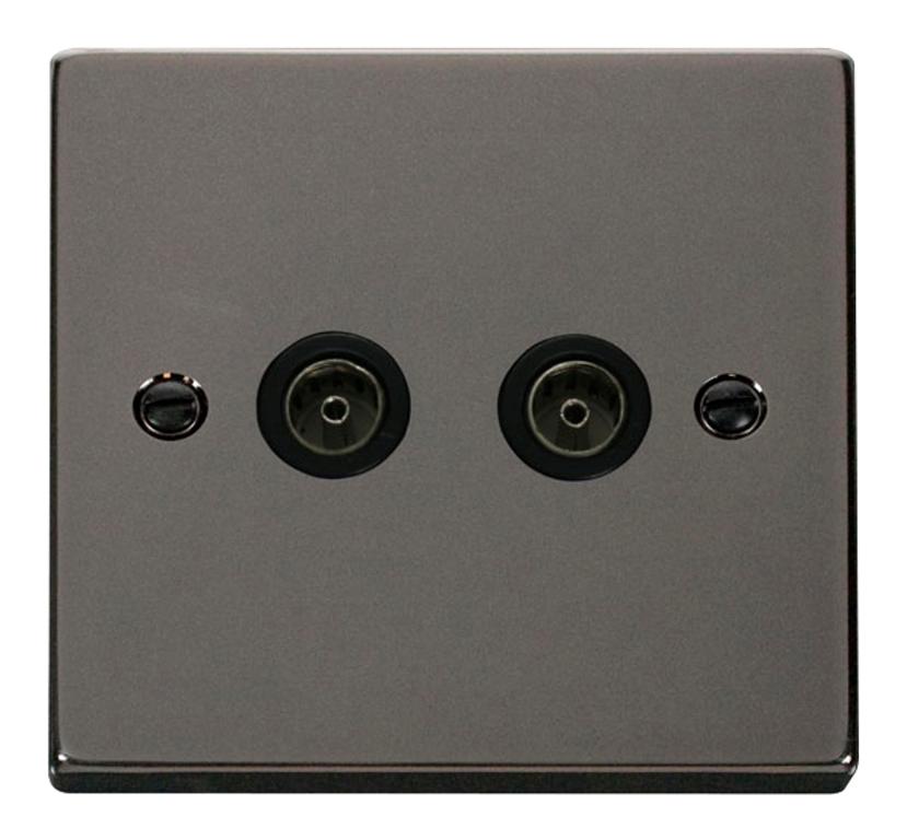 Twin Coaxial Socket Outlet - Upex Electrical Distributors